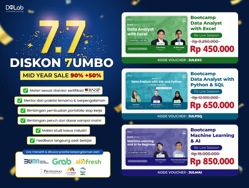 PROMO PUNCAK 7.7 DEALS BOOTCAMP SAVE UP TO 90% + 50%
