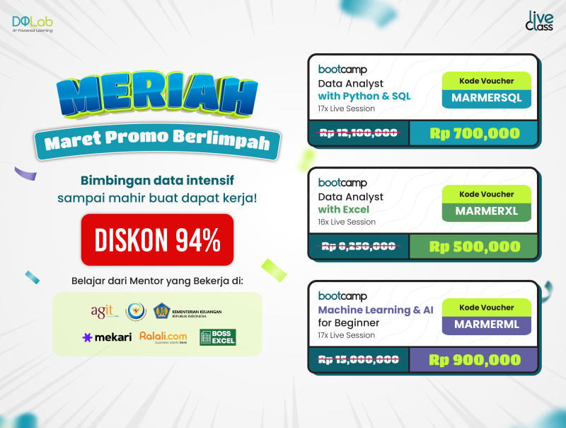 SUPER HOKI BELAJAR DATA INTENSIF! ALL BOOTCAMP DISC. 94%