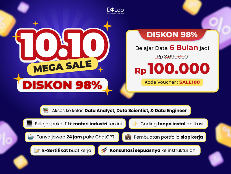 PROMO 10.10 MEGA SALE: BELAJAR 6 BULAN DISC. 98% OFF